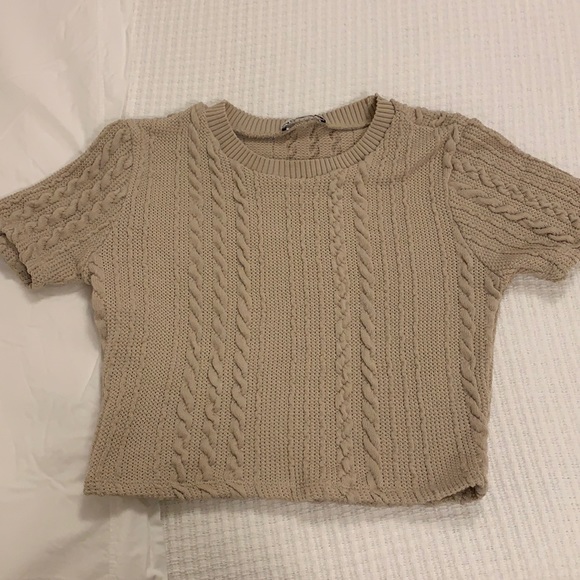 Zara | Tops | Zara Medium Tan Knit Top | Poshmark